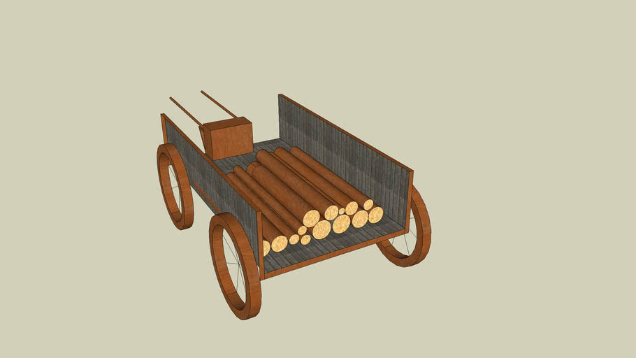 wood cart | 3D Warehouse