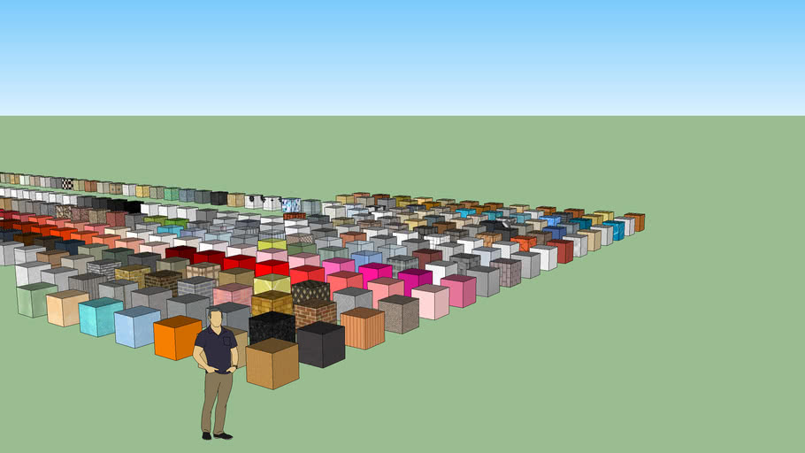 Sketchup All Materials Box | 3D Warehouse