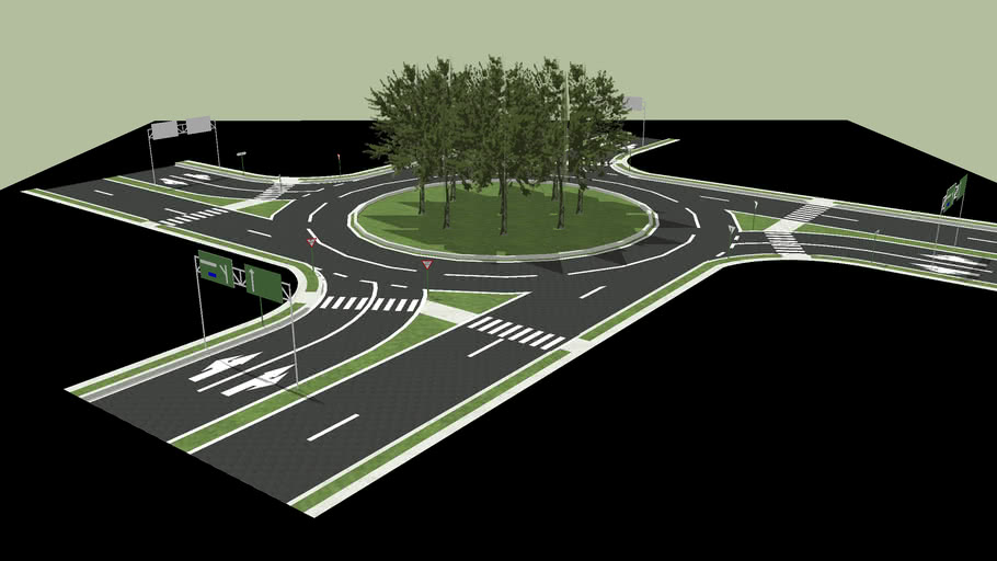 Roundabout model | 3D Warehouse