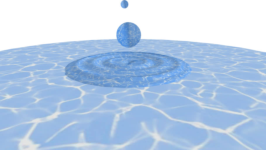 water drops makes ripples | 3D Warehouse