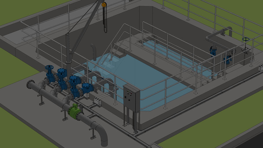Pump Station - waste water treatment | 3D Warehouse