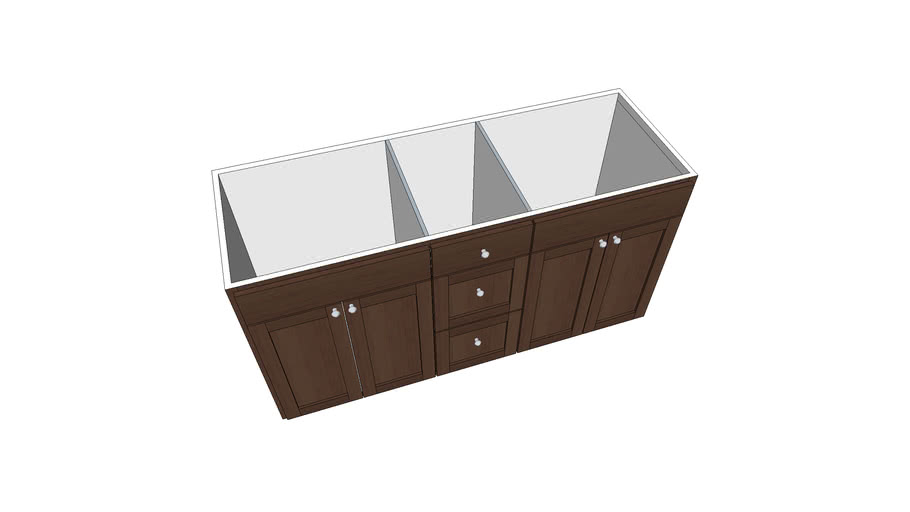 Bertch Osage 60-66-DB2T Vanity | 3D Warehouse