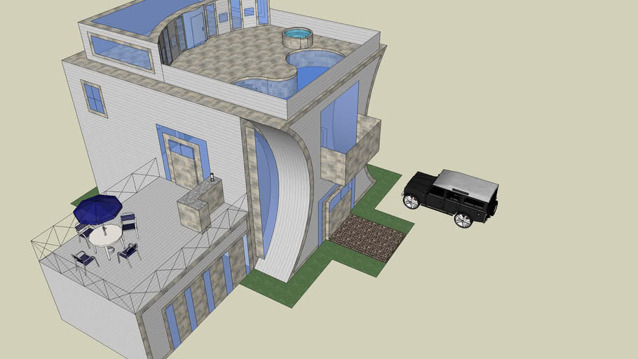 Futuristic house | 3D Warehouse