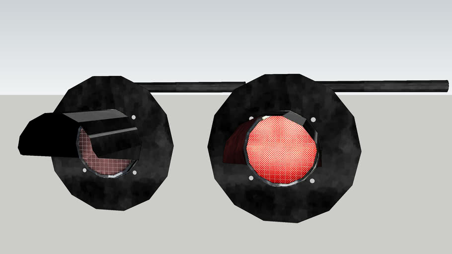 Italian Incandescent+LED rail-road xing signals | 3D Warehouse