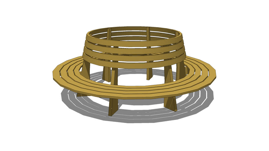 Bench Around tree | 3D Warehouse