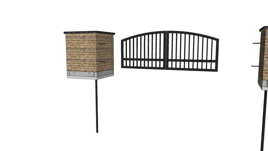 Stone Gate Post | 3D Warehouse