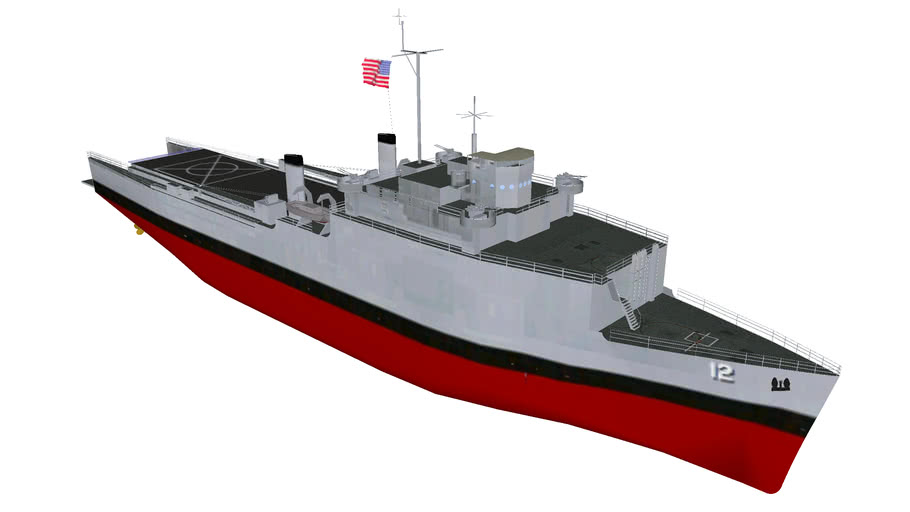 USS LSD-13 Casa Grande class Landing Ship Dock | 3D Warehouse