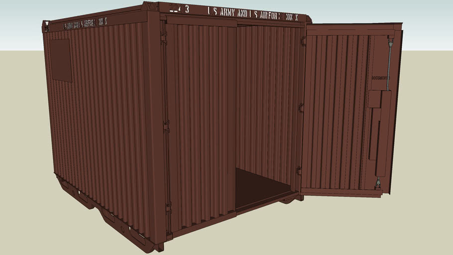 U.S. Army ConEx box — the Vietnam war original container ; fully ...
