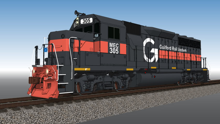 EMD GP40 - Pan Am Railways - MEC 305 | 3D Warehouse