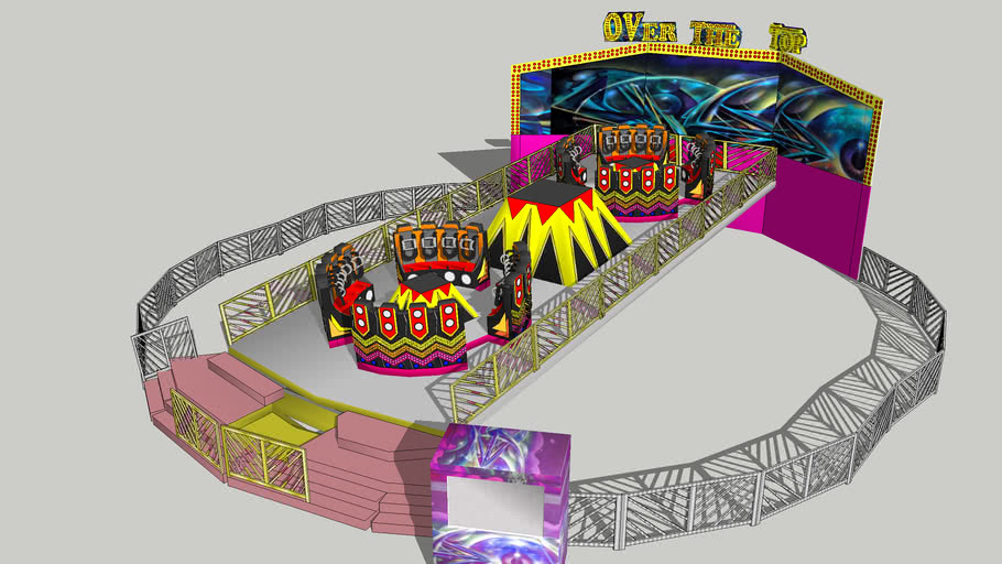 Funfair Ride (OVER THE TOP) Axels Tivoli | 3D Warehouse
