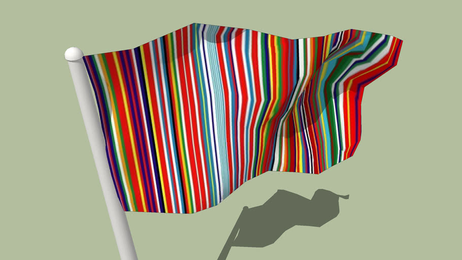 EU-25 2006 barcode logo flag - by Rem Koolhaas/AMO | 3D Warehouse