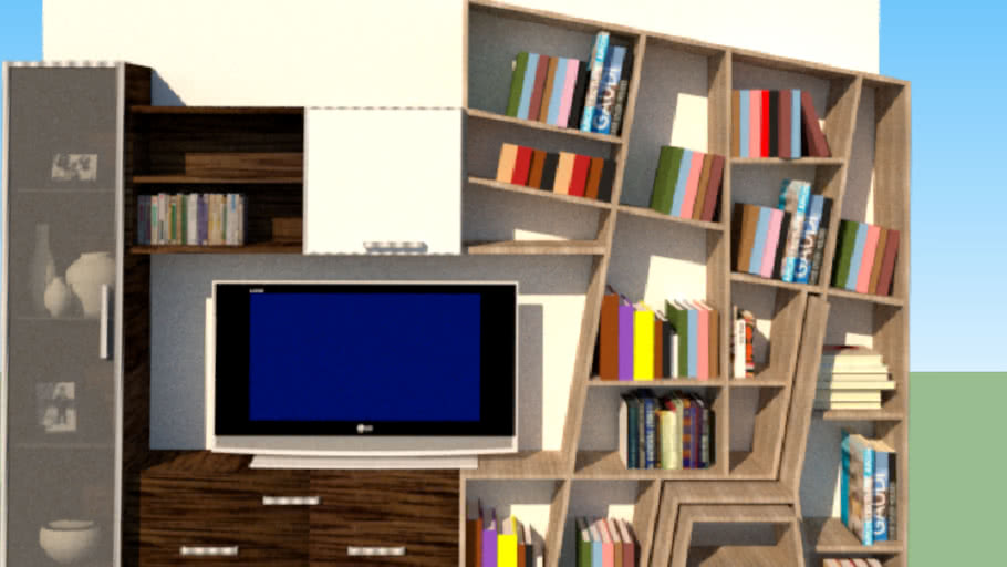 modern living room tv unit | 3D Warehouse