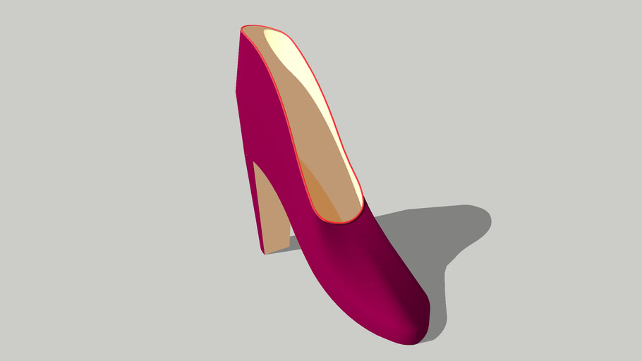womens red shoe | 3D Warehouse