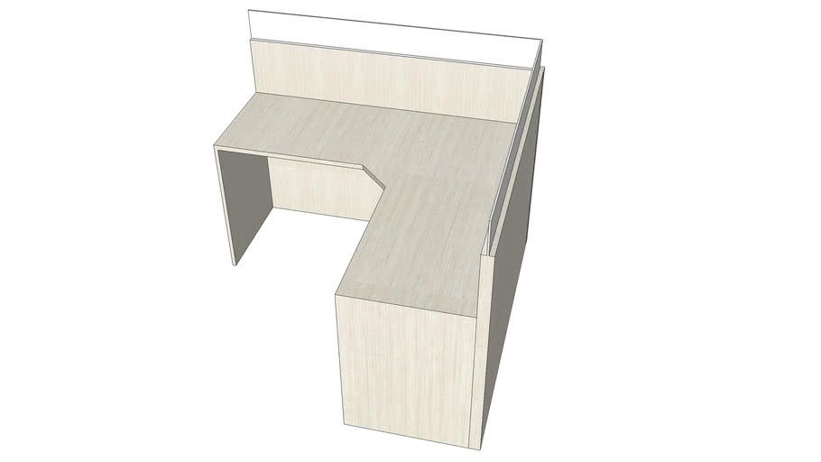 L shaped 3d Workstation | 3D Warehouse