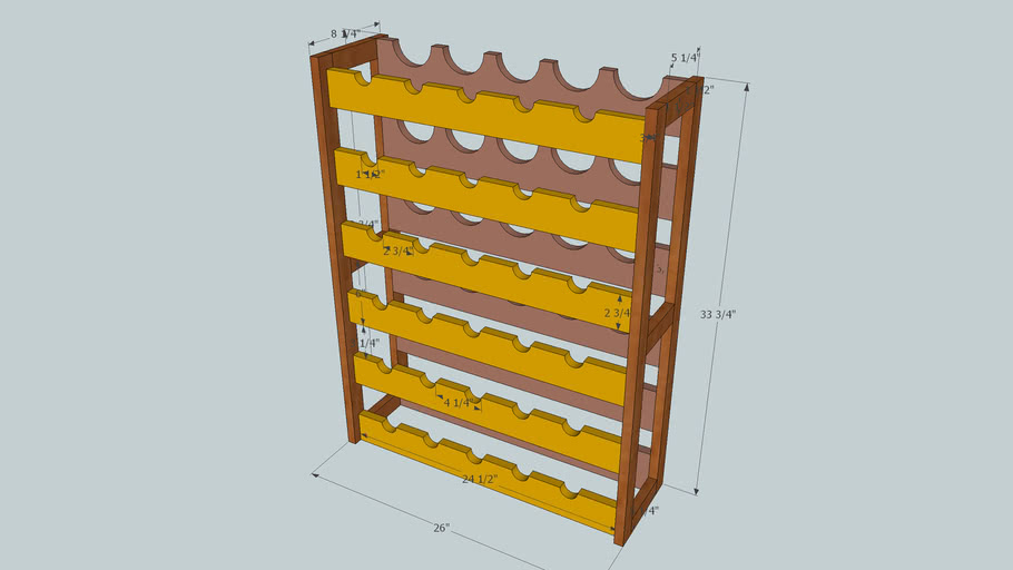 simple wine rack | 3D Warehouse
