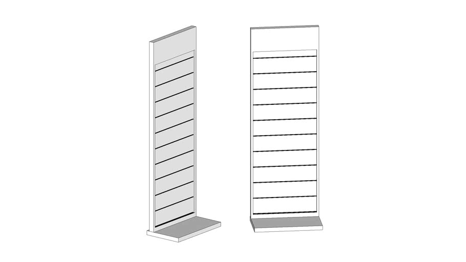 630x1870mm slat wall | 3D Warehouse