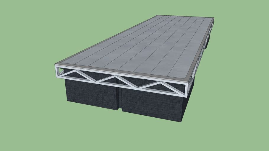 4' x 12' STARR Floating Truss Dock Section(Aluminum).skp | 3D Warehouse
