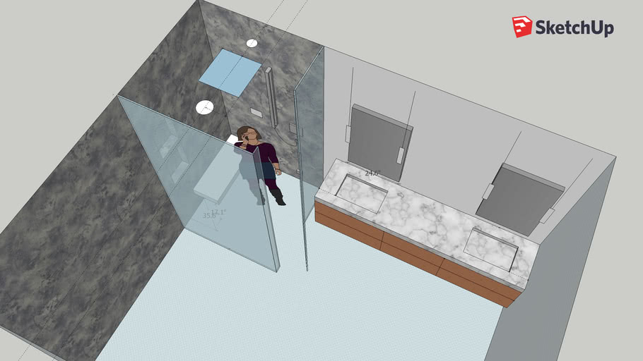 Full Shower Layout | 3D Warehouse