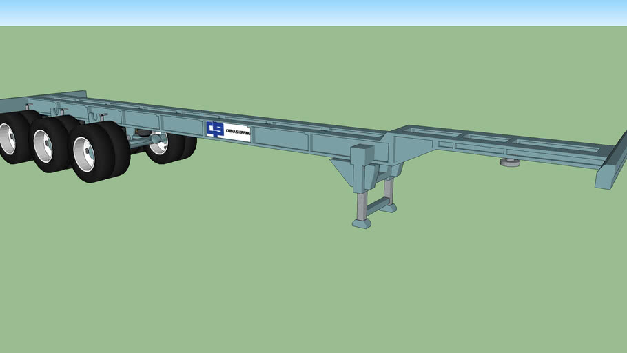 China Shipping Container Chassis 40' | 3D Warehouse