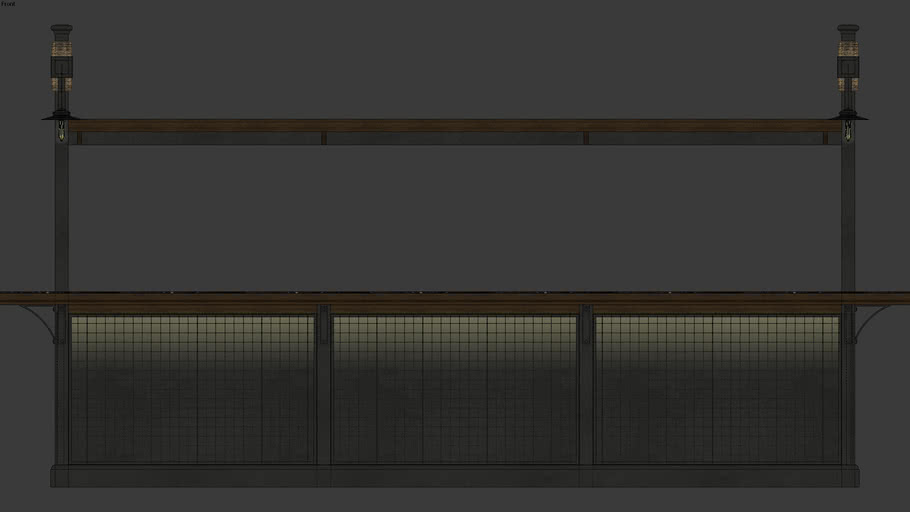 Steel Rustic Outdoor Bar | 3D Warehouse