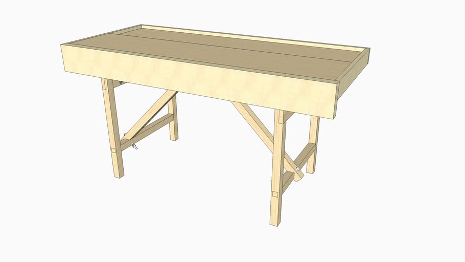 Roy Underhill's Folding Workbench | 3D Warehouse