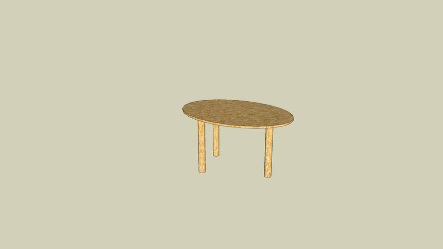 oval table full | 3D Warehouse