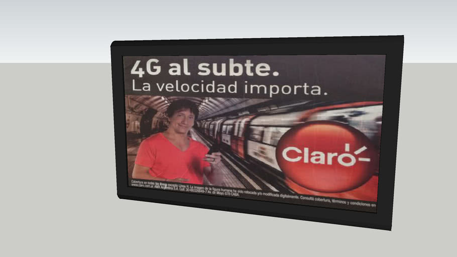 cartel de publicidad de claro | 3D Warehouse