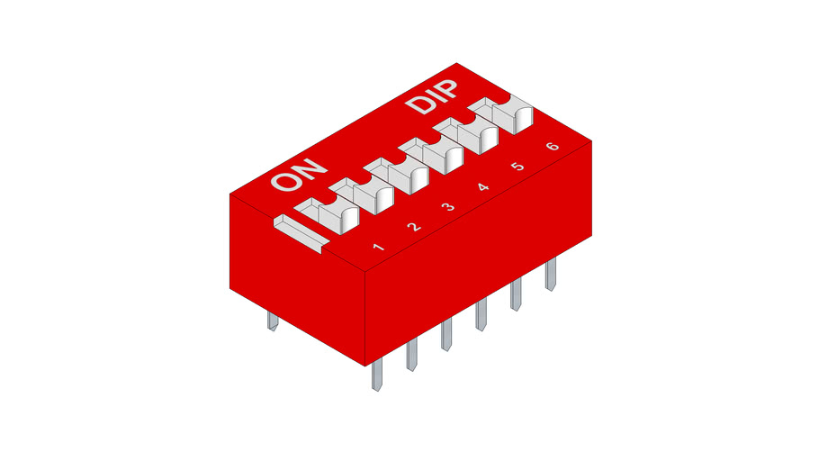 6 Position DIP switch SCALE 10x | 3D Warehouse