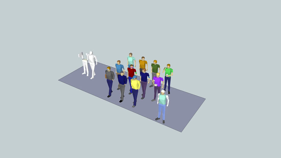 Low Polygon 3D people male | 3D Warehouse