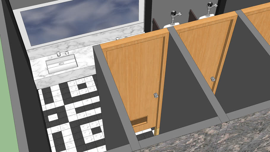 Restroom for males | 3D Warehouse