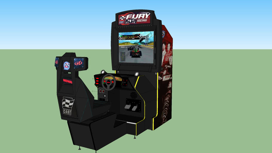 Cart Fury arcade game (39 inch) | 3D Warehouse