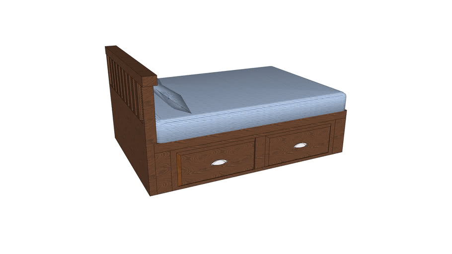 Double Platform Bed | 3D Warehouse