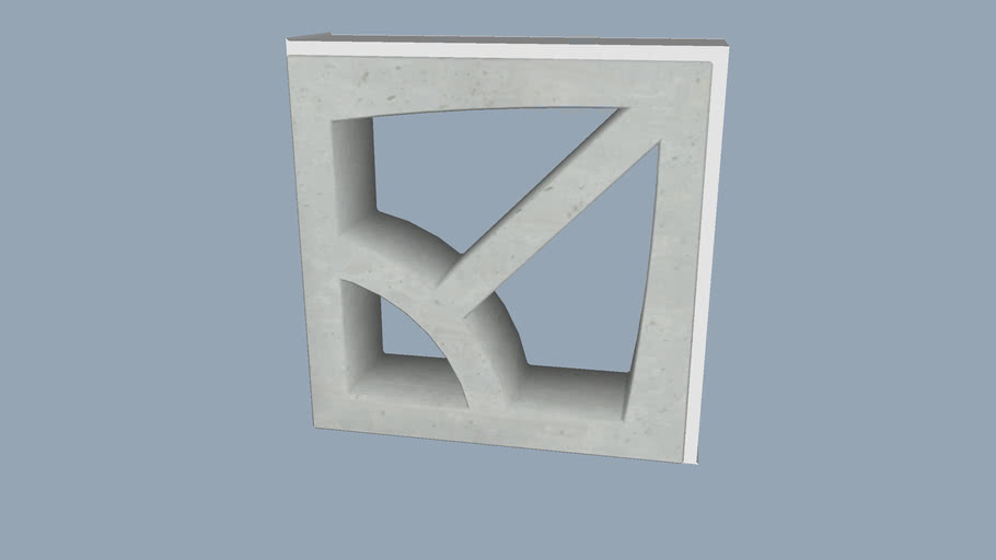 Concrete Screen Block & Grout_4x12x12_01 | 3D Warehouse