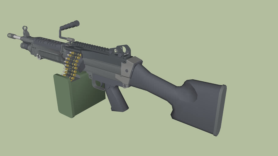 Saw M249 B #SAW #M249 #Weapons #LMG | 3D Warehouse