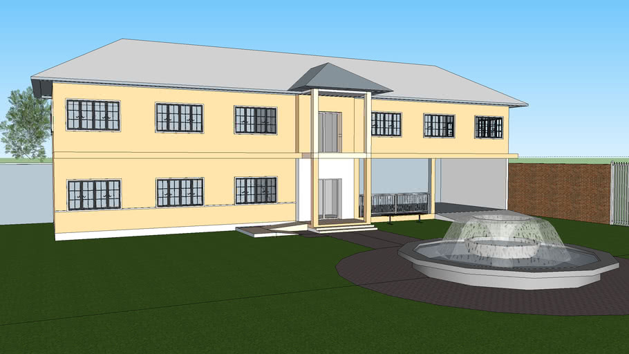 (Exterior) Two storey multipurpose hall | 3D Warehouse