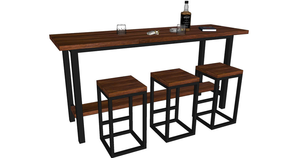 J&D Design+Build Bar Table | 3D Warehouse