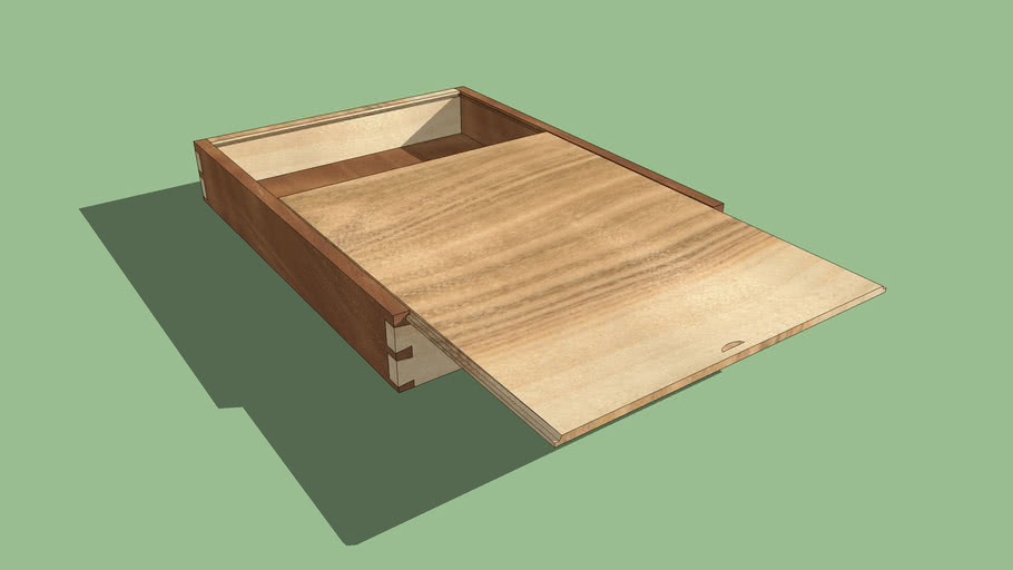 Sliding Lid Dovetail Box | 3D Warehouse