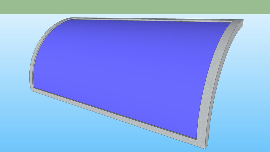 90 Degree Curved Window With Frame | 3D Warehouse