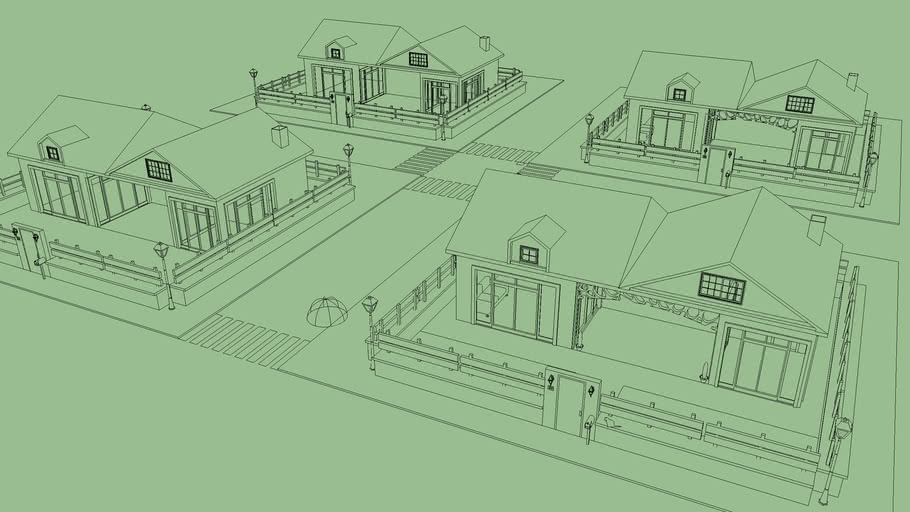 A small neighborhood | 3D Warehouse