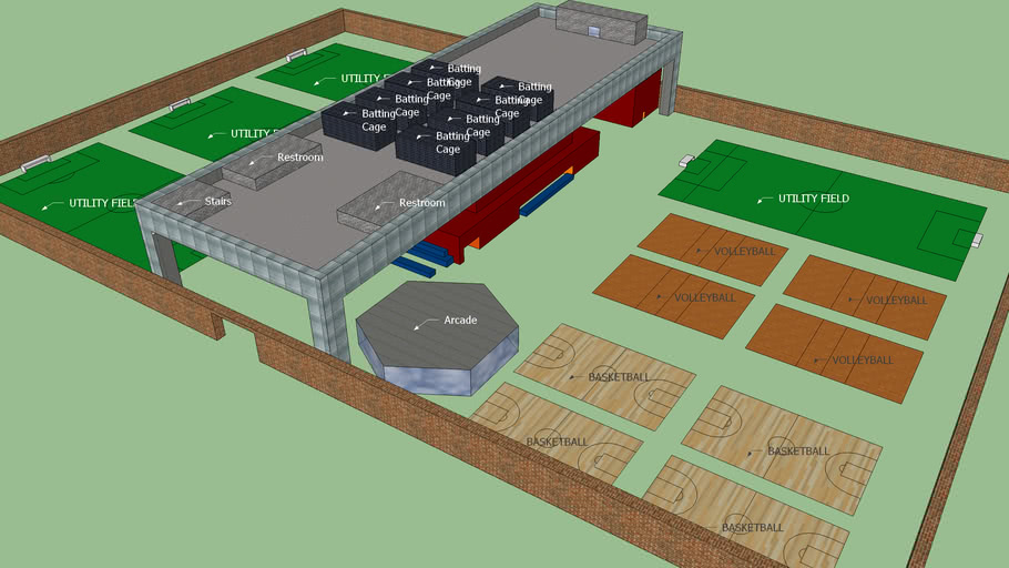 Indoor Sports Complex | 3D Warehouse