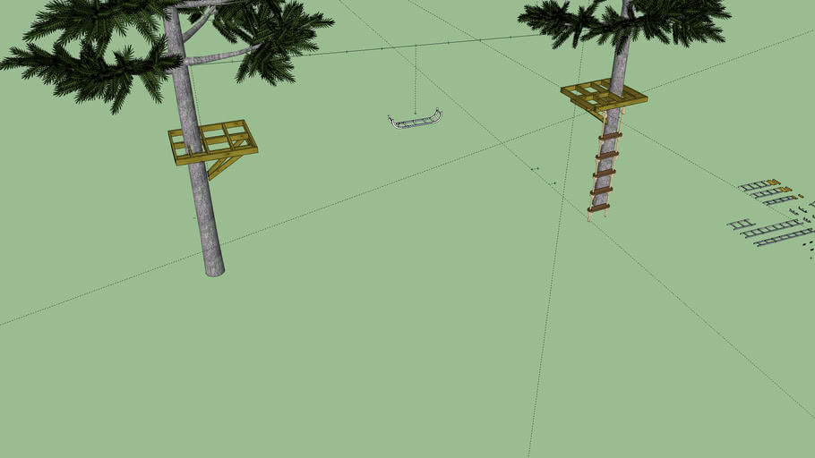 two trees with ladder | 3D Warehouse