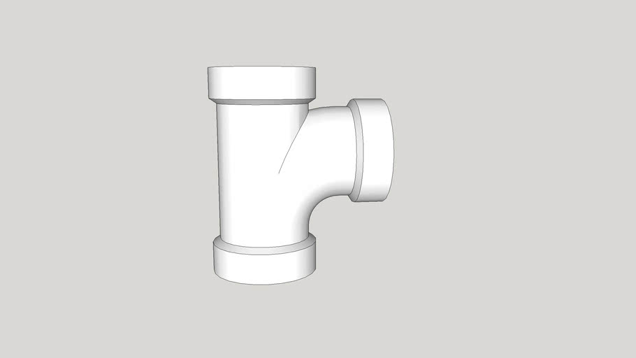 PVC Sanitary Tee 2' | 3D Warehouse