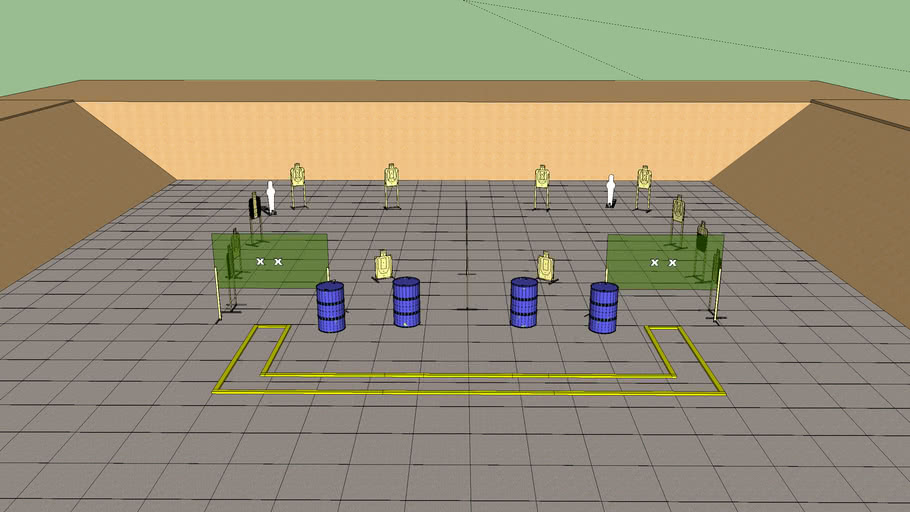 USPSA/IPSC Stage 'Distant Pain' | 3D Warehouse