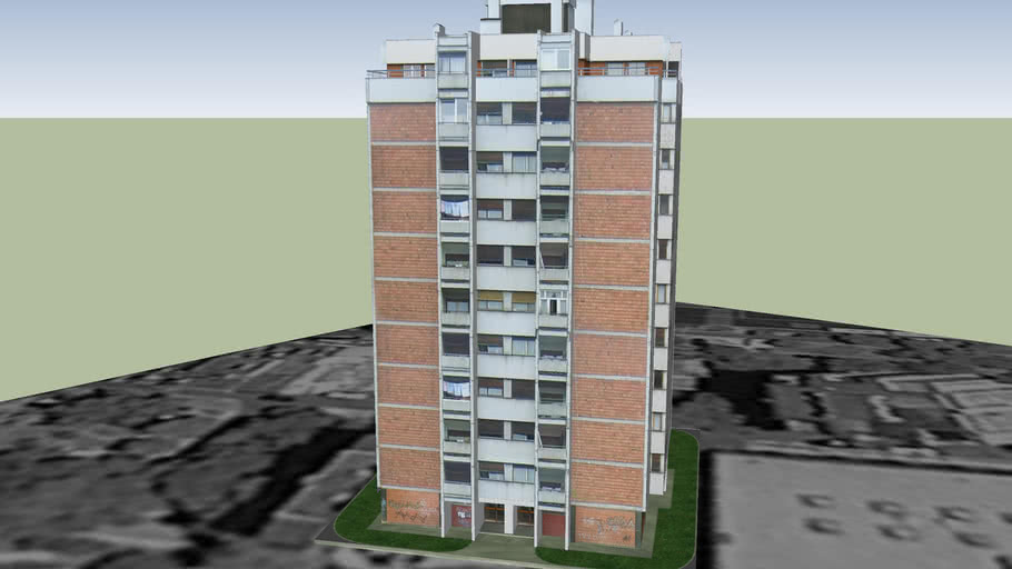 Blok 45, Jurija Gagarina br. 177, Novi Beograd | 3D Warehouse