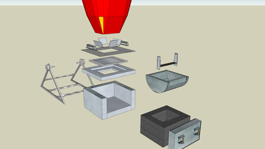 Solar cooker assembly | 3D Warehouse