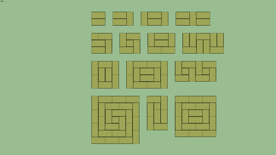 Tatami Patterns 1 | 3D Warehouse