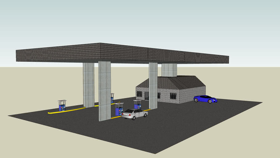 small gas station | 3D Warehouse