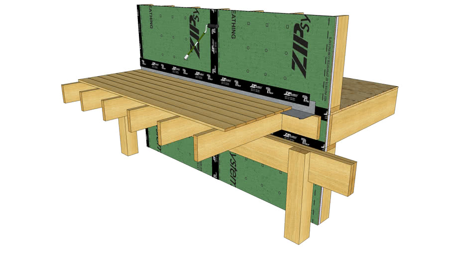 Self Supporting Deck with ZIP System R-Sheathing | 3D Warehouse